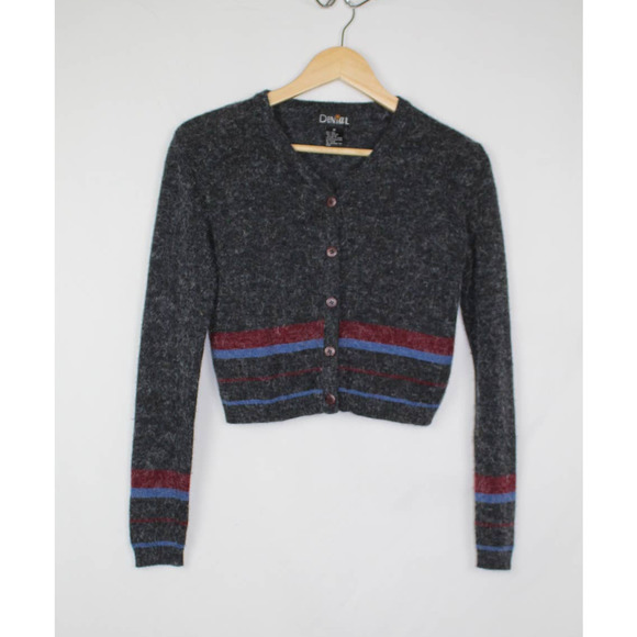 Denial | Sweaters | Vtg Y2k Denial Cropped Cardigan Silk | Poshmark